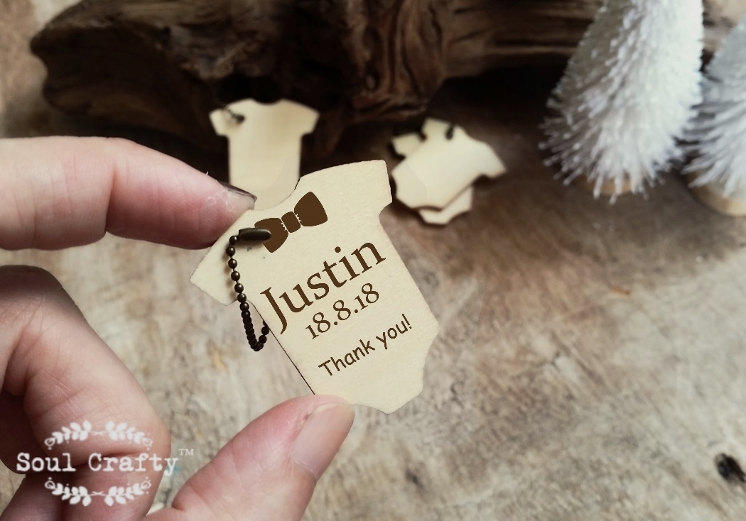 Personalized baby boy girl romper gift tag – Soul Crafty
