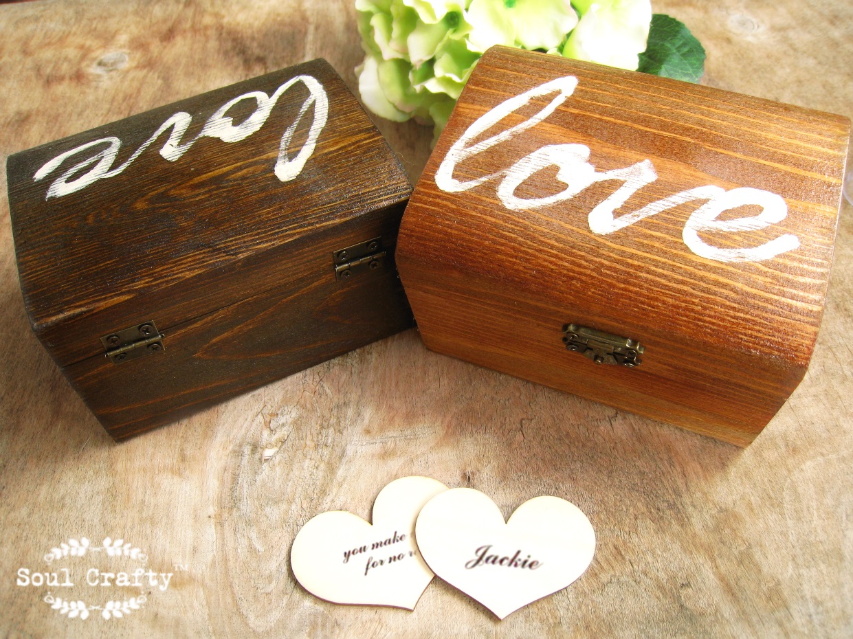 52 reasons “I love you because …” wooden heart message rustic gift box ...