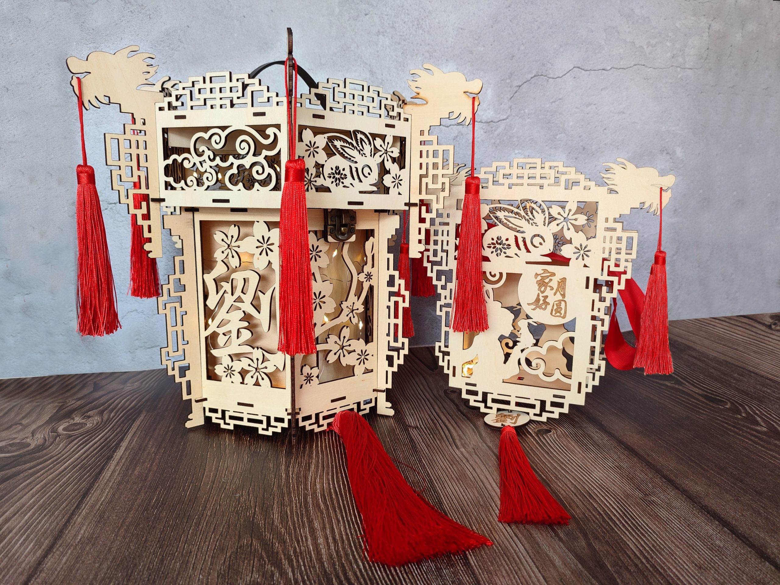 SELF ASSEMBLY Oriental Chinese Lantern Design gift box, chinese antique ...